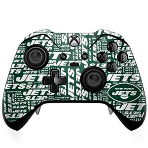 skinit decal gaming skin compatible with xbox one elite controller - officially licensed nfl new york jets green blast design