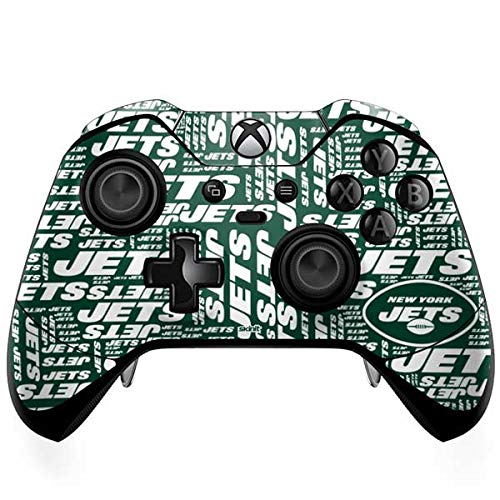 Skinit Decal Gaming Skin Compatible with Xbox One Elite Controller - Officially Licensed NFL New York Jets Green Blast Design