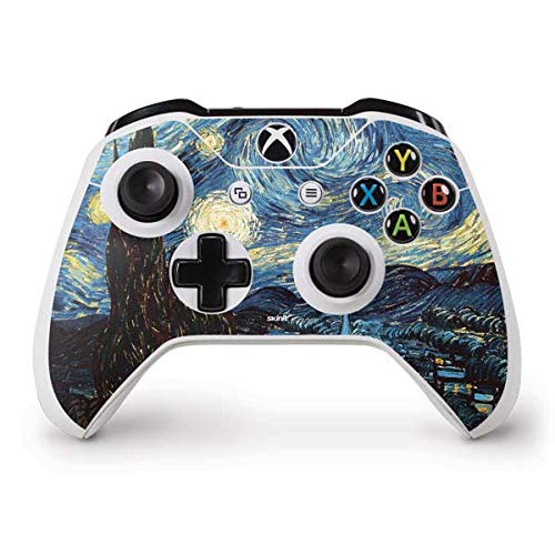 Skinit Decal Gaming Skin Compatible with Xbox One S Controller - Officially Licensed Bridgeman Art Van Gogh - The Starry Night Design