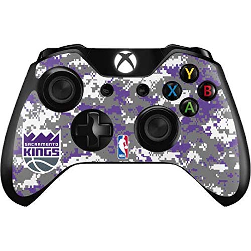 Skinit Decal Gaming Skin Compatible with Xbox One Controller - Officially Licensed NBA Sacramento Kings Purple Digi Camo Design