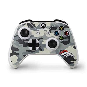 skinit decal gaming skin compatible with xbox one s controller - officially licensed nfl denver broncos camo design