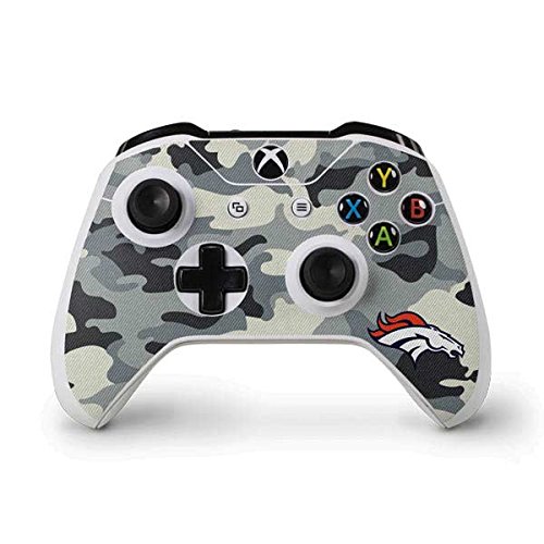 Skinit Decal Gaming Skin Compatible with Xbox One S Controller - Officially Licensed NFL Denver Broncos Camo Design