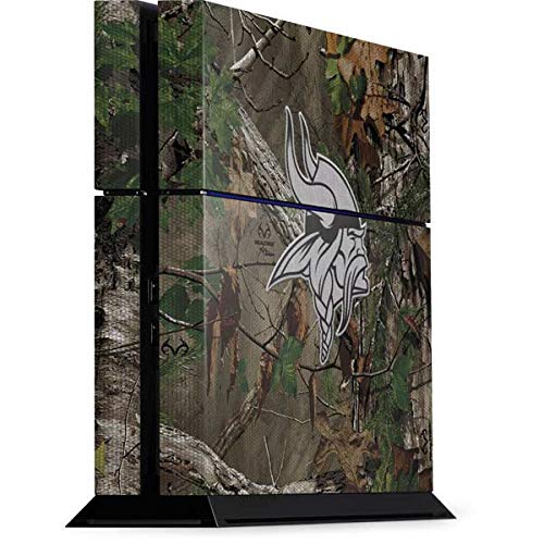 Skinit Decal Gaming Skin Compatible with PS4 Console - Officially Licensed NFL Minnesota Vikings Realtree Xtra Green Camo Design