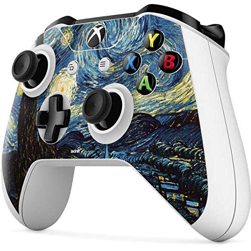 Skinit Decal Gaming Skin Compatible with Xbox One S Controller - Officially Licensed Bridgeman Art Van Gogh - The Starry Night Design