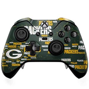 skinit decal gaming skin compatible with xbox one elite controller - officially licensed nfl green bay packers blast design