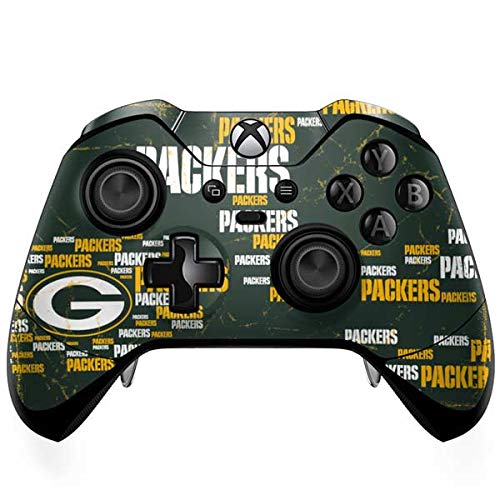 Skinit Decal Gaming Skin Compatible with Xbox One Elite Controller - Officially Licensed NFL Green Bay Packers Blast Design