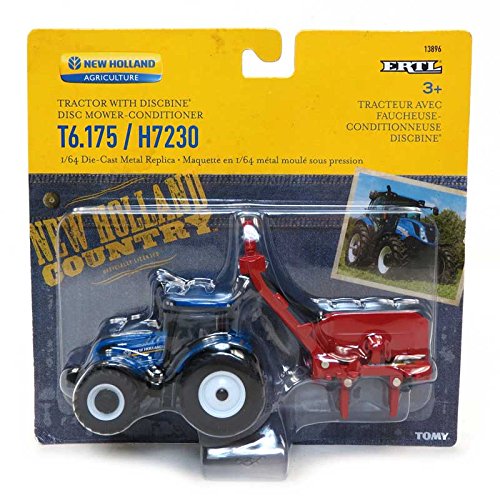 ERTL 1/64 New Holland T6.175 MFD with H7230 Mower Conditioner