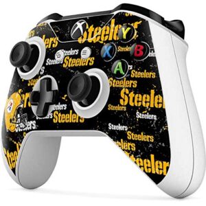 Skinit Decal Gaming Skin Compatible with Xbox One S Controller - Officially Licensed NFL Pittsburgh Steelers - Blast Dark Design