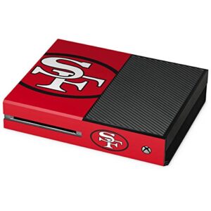 skinit decal gaming skin compatible with xbox one console - officially licensed nfl san francisco 49ers retro logo design