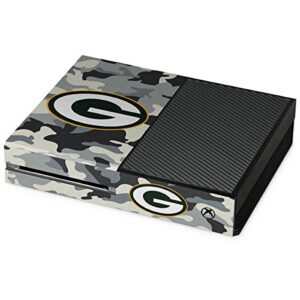 skinit decal gaming skin compatible with xbox one console - officially licensed nfl green bay packers camo design