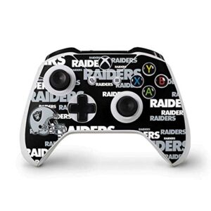 skinit decal gaming skin compatible with xbox one s controller - officially licensed nfl las vegas raiders - blast alternate design