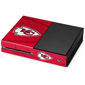 skinit decal gaming skin compatible with xbox one console - officially licensed nfl kansas city chiefs double vision design