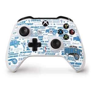 skinit decal gaming skin compatible with xbox one s controller - officially licensed nba orlando magic historic blast design