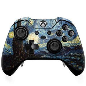 skinit decal gaming skin compatible with xbox one elite controller - officially licensed bridgeman art van gogh - the starry night design