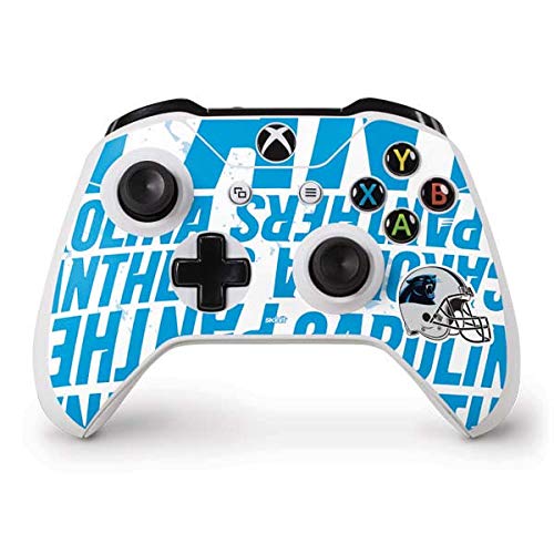 Skinit Decal Gaming Skin Compatible with Xbox One S Controller - Officially Licensed NFL Carolina Panthers - Blast Design