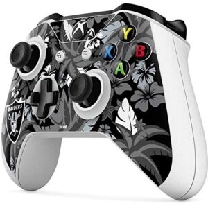 Skinit Decal Gaming Skin Compatible with Xbox One S Controller - Officially Licensed NFL Las Vegas Raiders Tropical Print Design