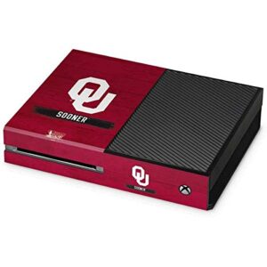 skinit decal gaming skin compatible with xbox one console - officially licensed college oklahoma sooners design