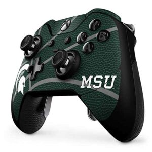 Skinit Decal Gaming Skin Compatible with Xbox One Elite Controller - Officially Licensed College Michigan State University Green Basketball Design