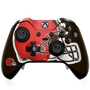 skinit decal gaming skin compatible with xbox one elite controller - officially licensed nfl cleveland browns large logo design