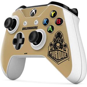 Skinit Decal Gaming Skin Compatible with Xbox One S Controller - Officially Licensed College Purdue Gold Signature Logo Design