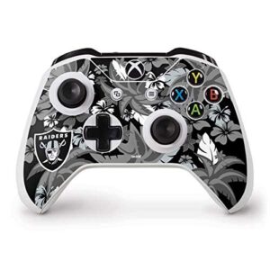 skinit decal gaming skin compatible with xbox one s controller - officially licensed nfl las vegas raiders tropical print design