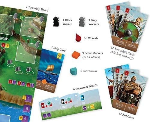 Renegade Game Studios Raiders of the North Sea: Fields of Fame, Expansion for Raiders of the North Sea, 2-5 Players, Ages 12+, Strategy Game