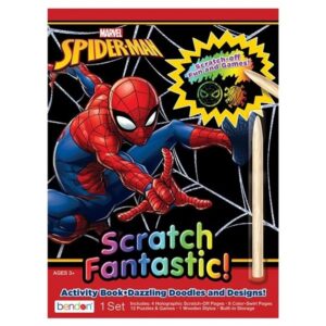 bendon spiderman scratch off fantastic activity book | spiderman scratch fantastic activity coloring book | officially licensed