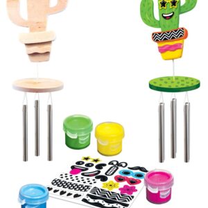 MasterPieces Works of Ahhh Mini Craft Set - Cactus Wind Chime Build & Paint Family Craft Set