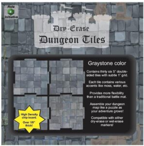 dry erase dungeon tiles, shapes, and sizes graystone thirty-six 5" squares