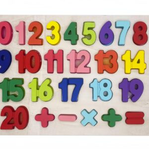 KanCai Kids Wooden 1-20 Number Chunky Puzzle Board Toys - Preschool Early Learning Toys 220x300x10mm (Numbers Puzzle)