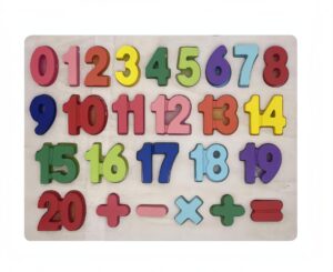 kancai kids wooden 1-20 number chunky puzzle board toys - preschool early learning toys 220x300x10mm (numbers puzzle)