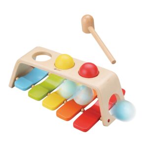 classic world 2 in 1 pound & tap bench hammering toy for 1 year baby toddler early learning and education