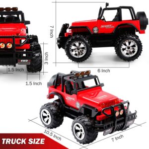 Remote Control Truck for Boys 4-7, High Speed Off Road 1:16 Pick-up Toys RC Car Monster Truck 2.4Ghz with LED Headlight Crawler for Kids