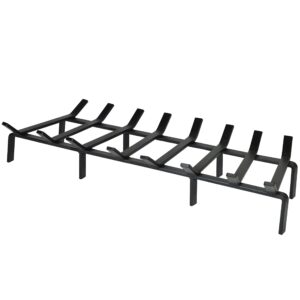 steelfreak heavy duty steel fireplace grate - made in the usa (36 inch)