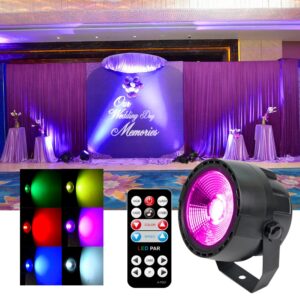 Black Lights,KOOT LED Par Stage Lighting with Glow,7 DMX Control Remote Control DJ Wash Light for Halloween Wedding Party Bar Club Disco Dance