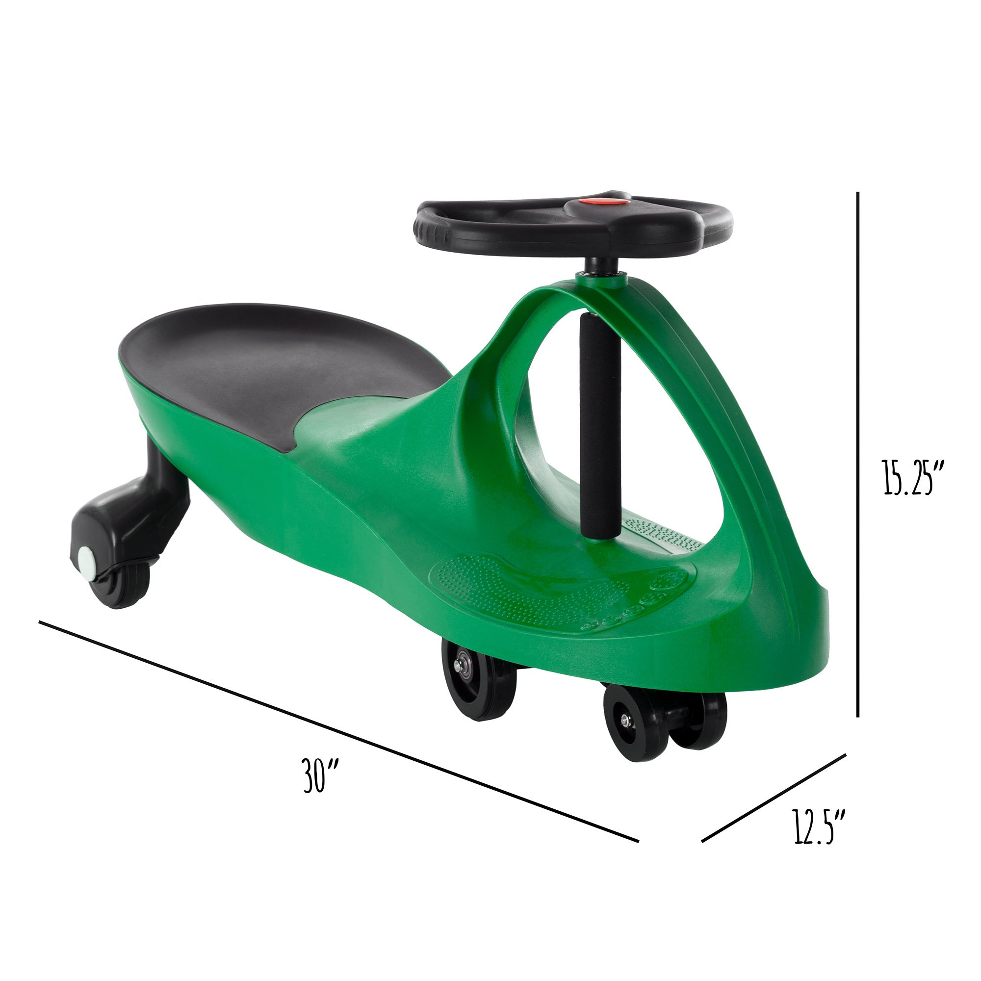 Wiggle Car - Ride on Toy for Ages 3 and Up - Toddler Ride on Toys with no Batteries, Gears, or Pedals Just Twist, Wiggle, and Go by Lil’ Rider (Green)