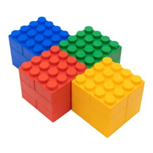 UNiPLAY Plump Soft Building Blocks - 36-Piece Jumbo Stacking Multicolor Set for Early Cognitive Development and Creative Play - Ages 3 Months+