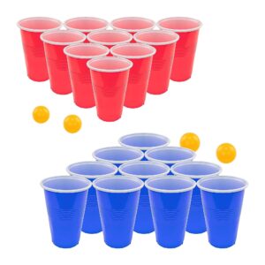 beer pong complete set - fairly odd novelties - 22 cups, 4 ping pong balls fun competitive drinking game