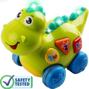 WolVolk Talking Dinosaur Toy with Lights and Sounds for Kids - Teaching, Learning, Activity, Walking & Fun Action