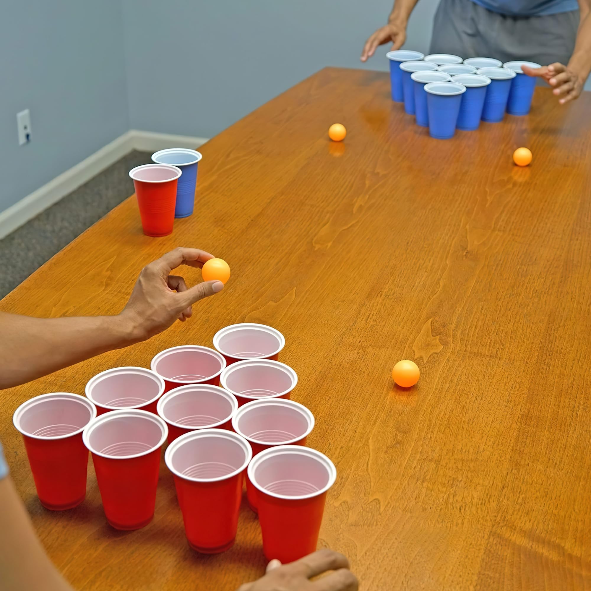 Beer Pong Complete Set - Fairly Odd Novelties - 22 Cups, 4 Ping Pong Balls Fun Competitive Drinking Game