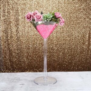 tableclothsfactory wholesale plastic sturdy centerpiece martini cup stand wedding party event decoration - set of 4