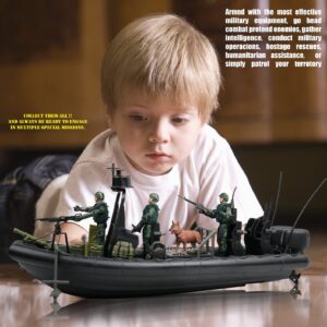 Click N Play Military Special Operations Combat Dinghy Boat 26 Piece Play Set with Accessories.