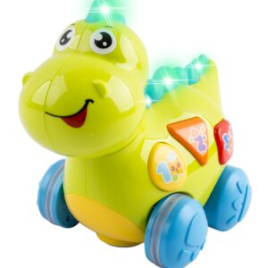 WolVolk Talking Dinosaur Toy with Lights and Sounds for Kids - Teaching, Learning, Activity, Walking & Fun Action