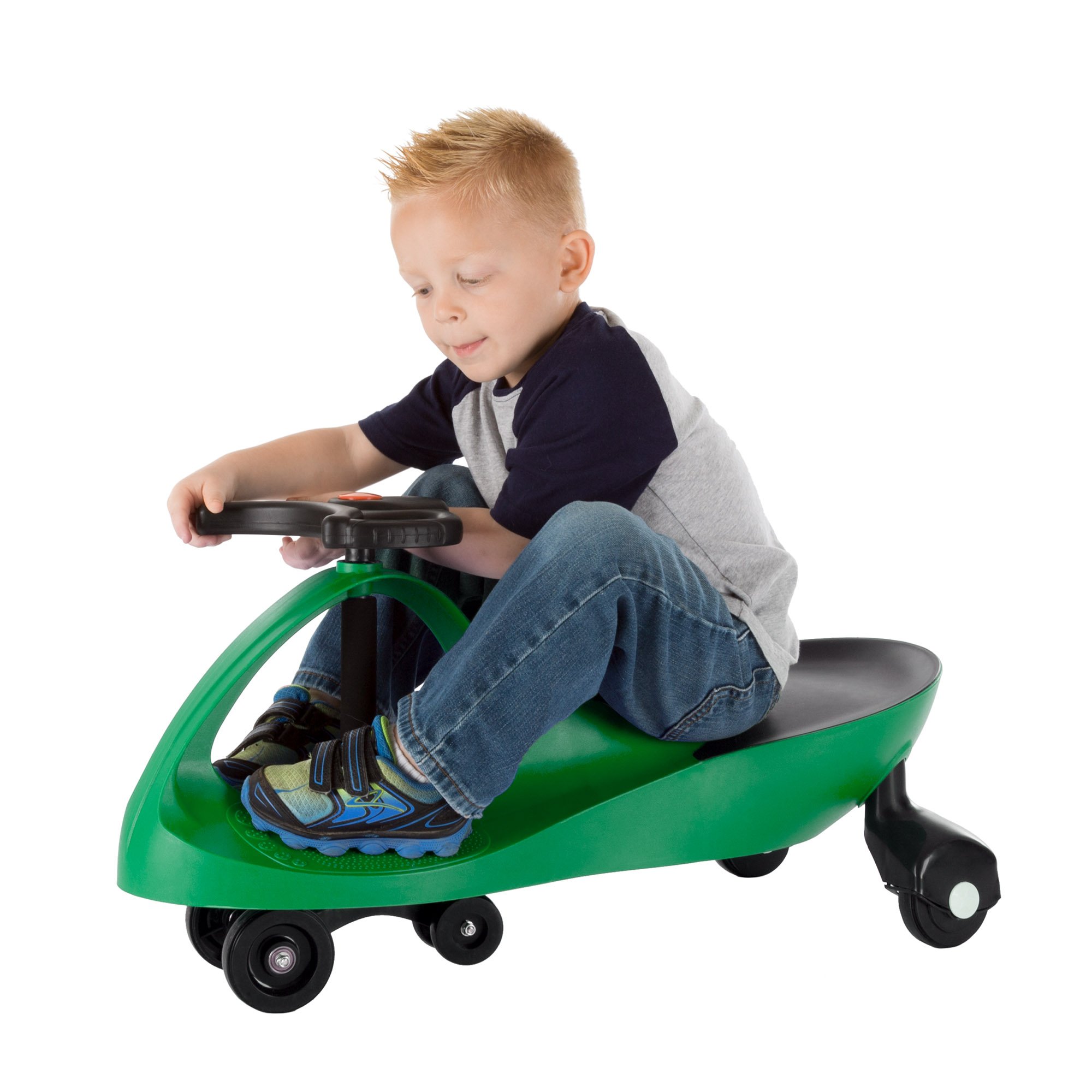 Wiggle Car - Ride on Toy for Ages 3 and Up - Toddler Ride on Toys with no Batteries, Gears, or Pedals Just Twist, Wiggle, and Go by Lil’ Rider (Green)