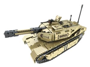 bo toys r/c shooting tank building bricks radio control toy, 1276 pcs military battle storm of the desert tank kit with usb rechargeable battery, construction build it yourself toys