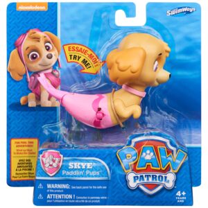 SwimWays Paw Patrol Paddlin' Pups Pool Toys & Outdoor Games, Bath Toys & Pool Party Supplies for Kids Aged 4 & Up, No Batteries Required, Skye