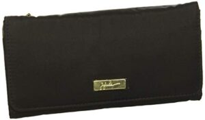 jujube be rich tri-fold wallet with snap enclosure, legacy collection - the monarch - black