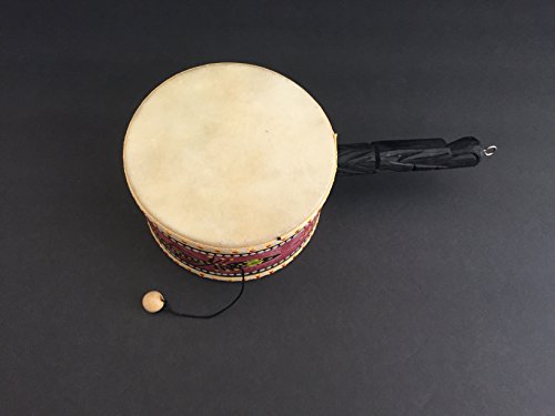 Balance Drum Twist Rattle Painted Double Maraca Monkey Drum Percussion Instrument- HEAVY DUTY/PROFESSIONAL QULAITY - JIVE® BRAND (10-in.)