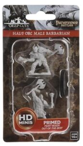 pathfinder deep cuts unpainted miniatures: wave 3: half-orc male barbarian