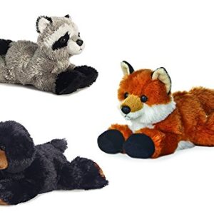 Aurora Rascal Raccoon Foxie Fox Sullivan Black Bear Mini Flopsie 8" Bundle